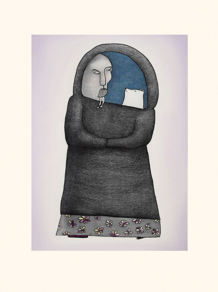 Inuit Art Available for Sale Online by Artist Ningeokuluk Teevee.